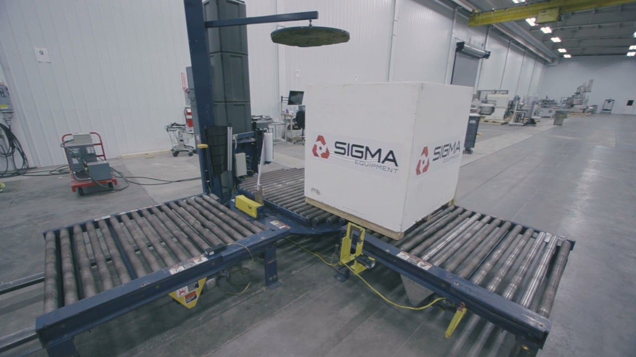 Demo of Automated Turntable Stretch Wrapper with 90-Degree Rotation ... Demo of Automated Turntable Stretch Wrapper with 90-Degree Rotation ...