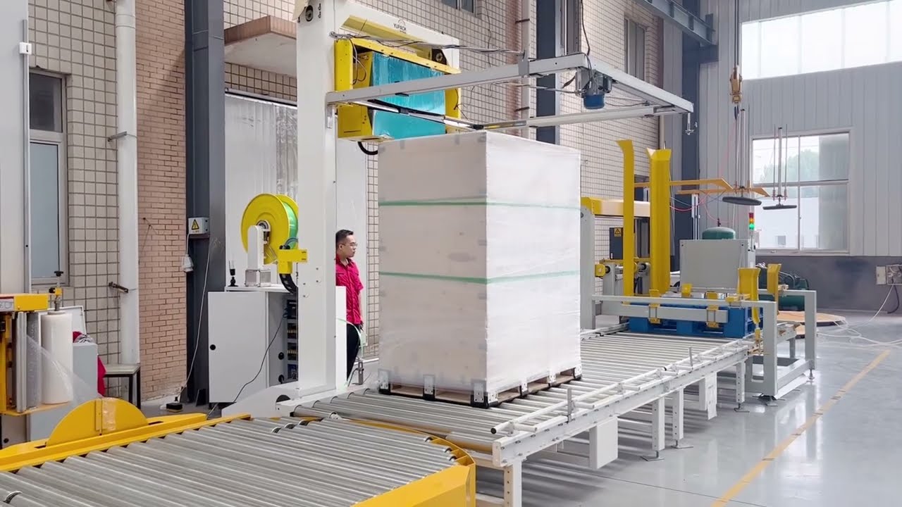 Efficiently Secure Paper Rolls with Automatic Pallet Strapping and ... Efficiently Secure Paper Rolls with Automatic Pallet Strapping and ...